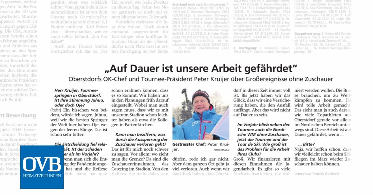„Auf Dauer ist unsere Arbeit gefährdet“ - OVB Heimatzeitungen