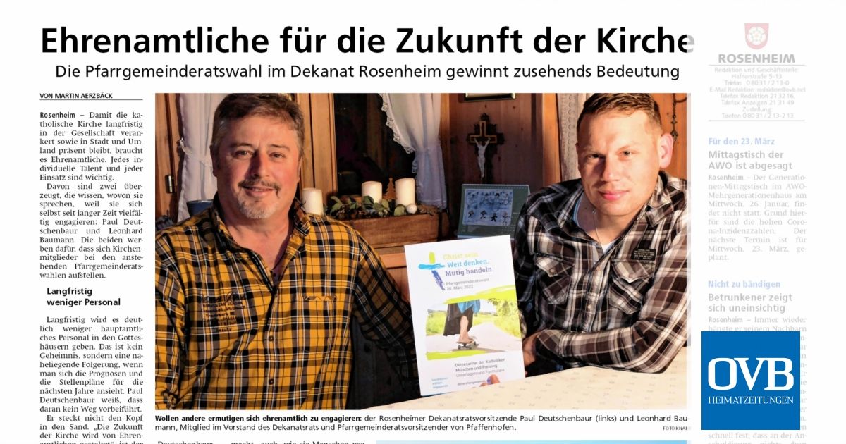 Ehrenamtliche für die Zukunft der Kirche - OVB Heimatzeitungen