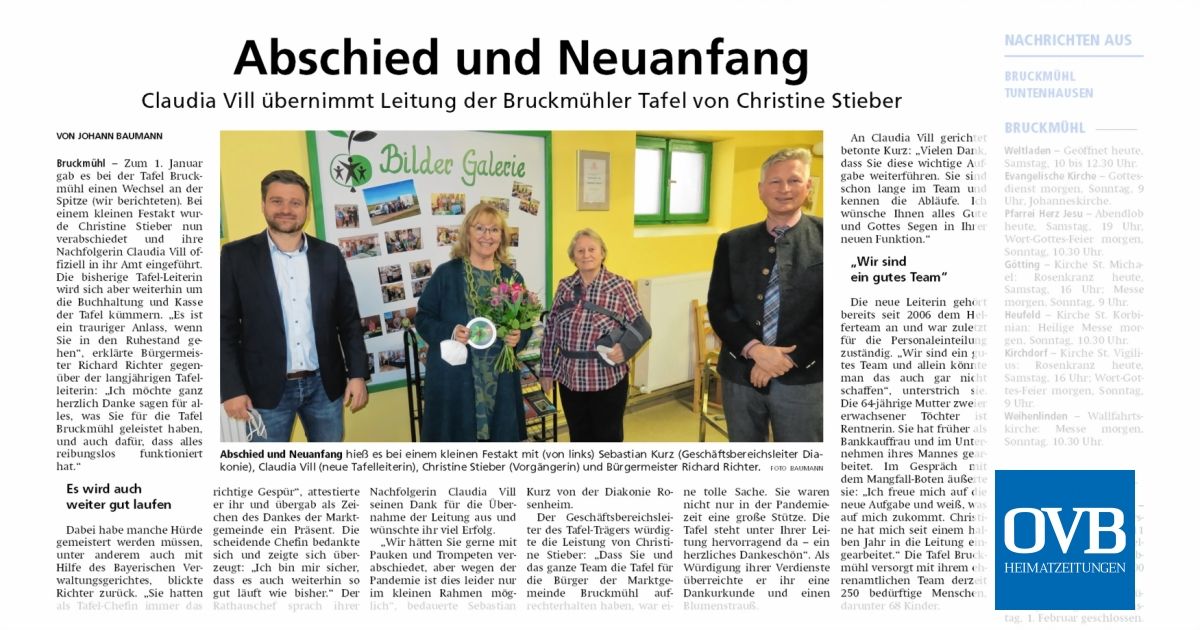 Abschied und Neuanfang - OVB Heimatzeitungen