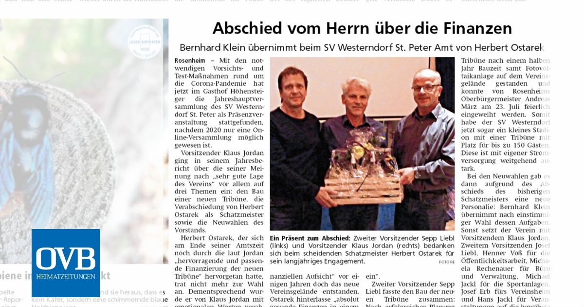 Abschied vom Herrn über die Finanzen - OVB Heimatzeitungen