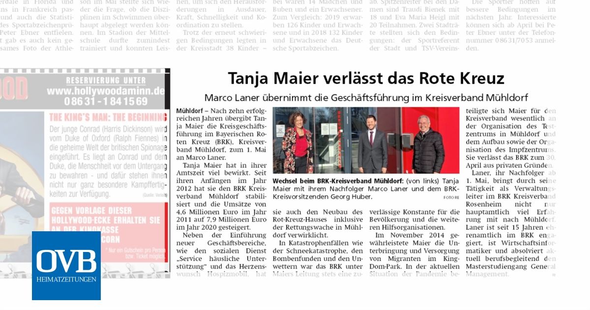 Tanja Maier verlässt das Rote Kreuz - OVB Heimatzeitungen