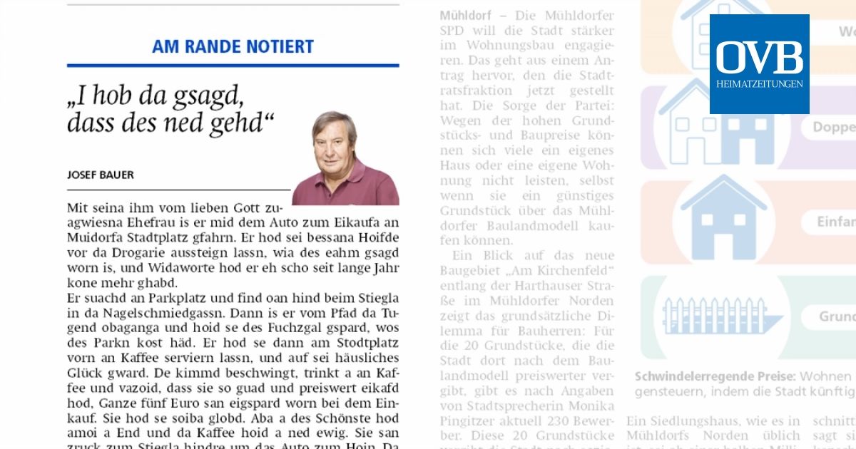 „I hob da gsagd, dass des ned gehd“ - OVB Heimatzeitungen