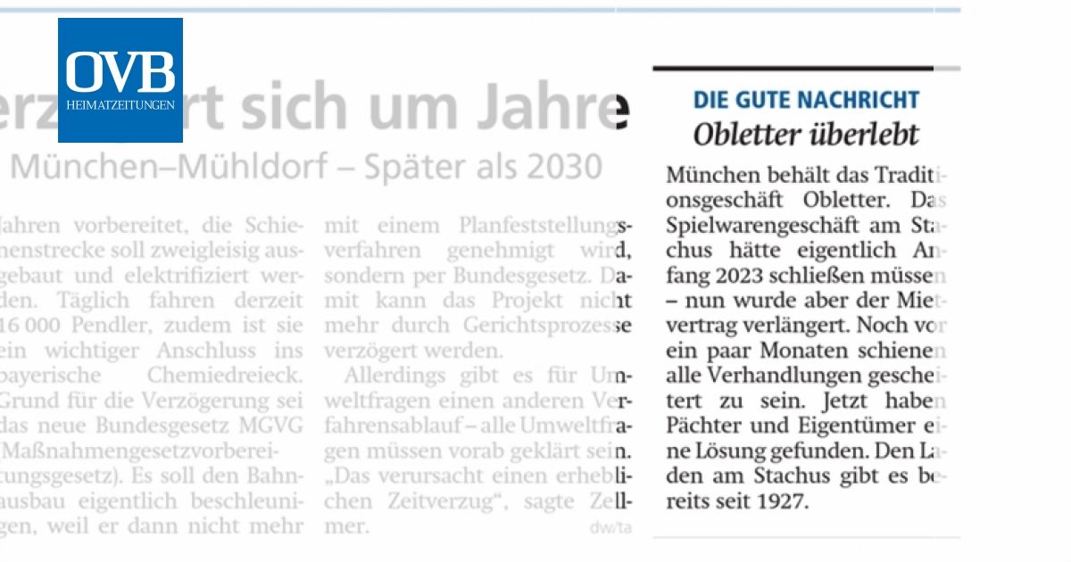 Obletter überlebt - OVB Heimatzeitungen