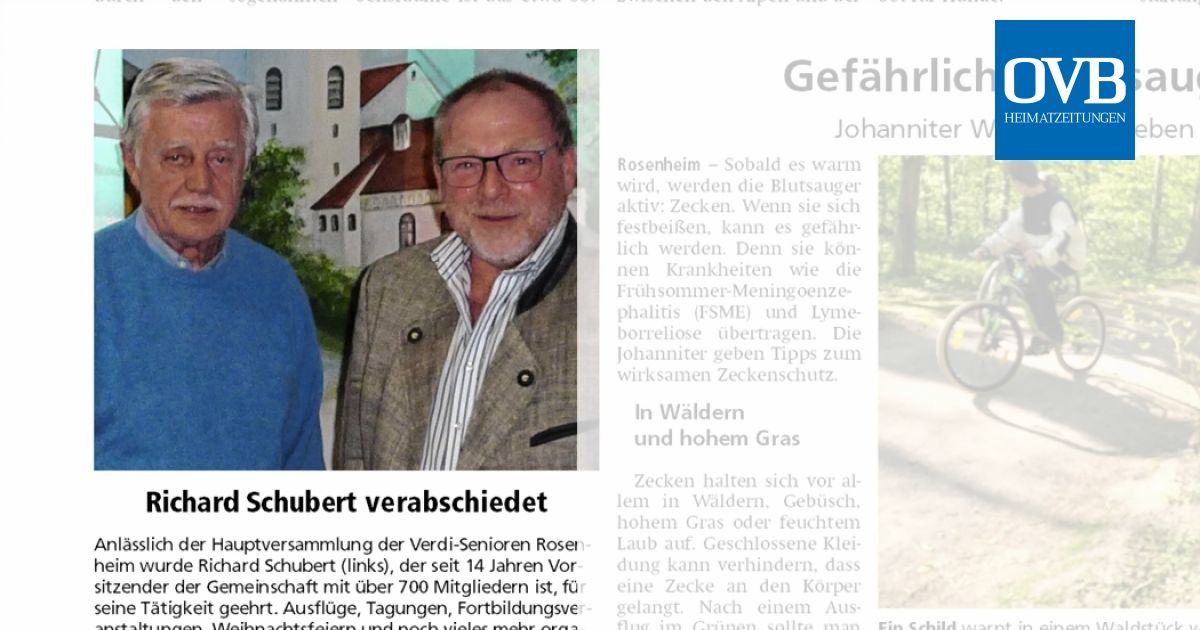 Richard Schubert verabschiedet - OVB Heimatzeitungen