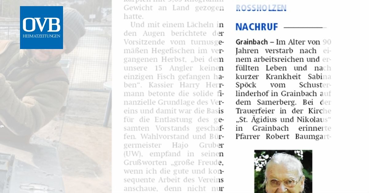 Nachruf - OVB Heimatzeitungen