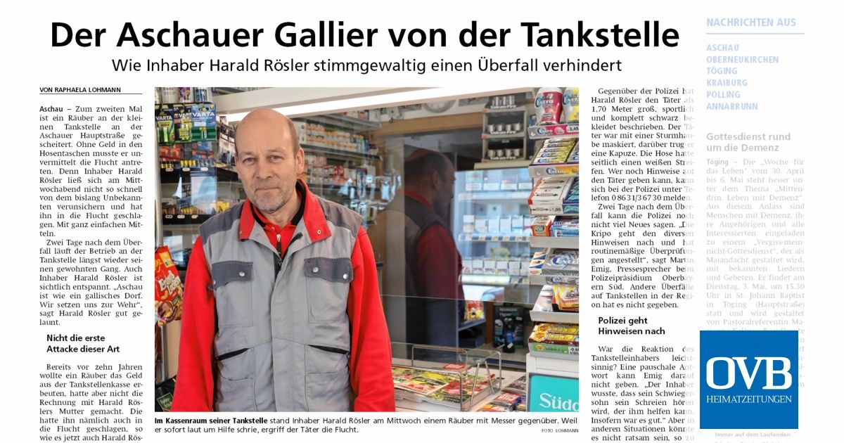 Der Aschauer Gallier von der Tankstelle - OVB Heimatzeitungen