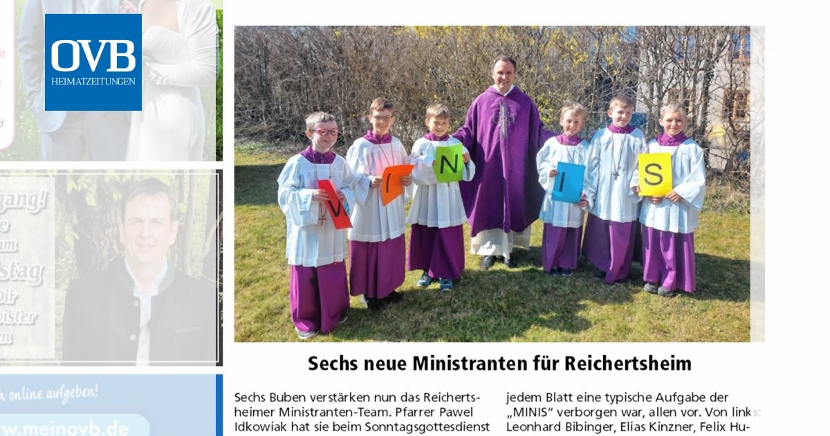 Sechs neue Ministranten für Reichertsheim - OVB Heimatzeitungen