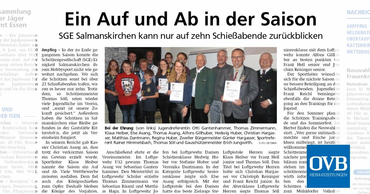 Ein Auf und Ab in der Saison - OVB Heimatzeitungen