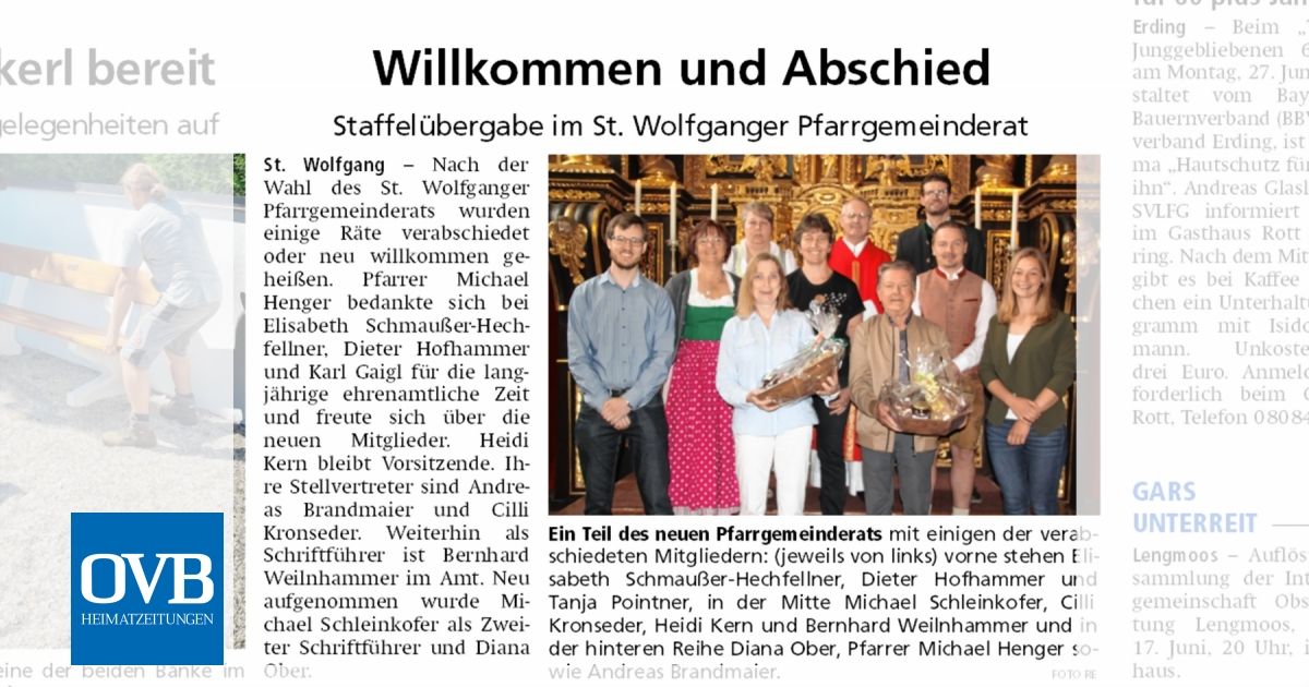 Willkommen und Abschied - OVB Heimatzeitungen