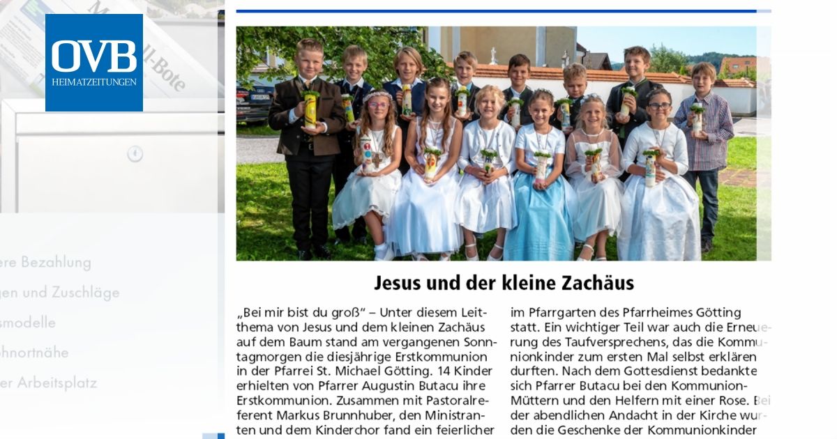 Jesus und der kleine Zachäus - OVB Heimatzeitungen