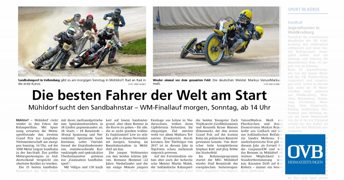 Die besten Fahrer der Welt am Start - OVB Heimatzeitungen