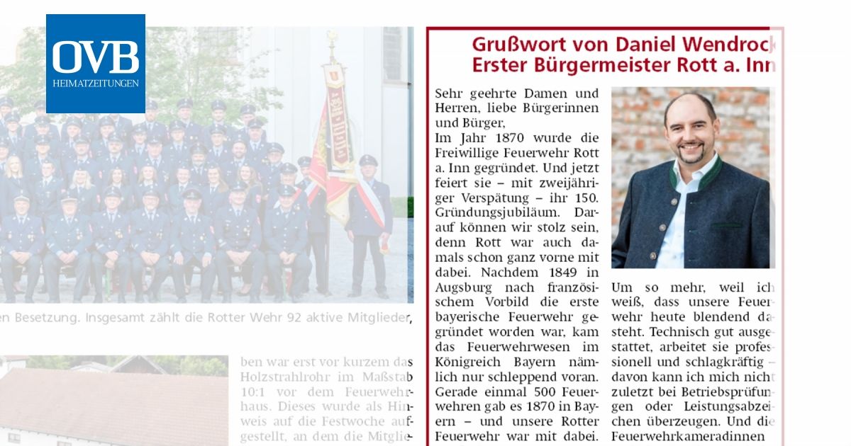 Grußwort von Daniel Wendrock,Erster Bürgermeister Rott a. Inn - OVB ...