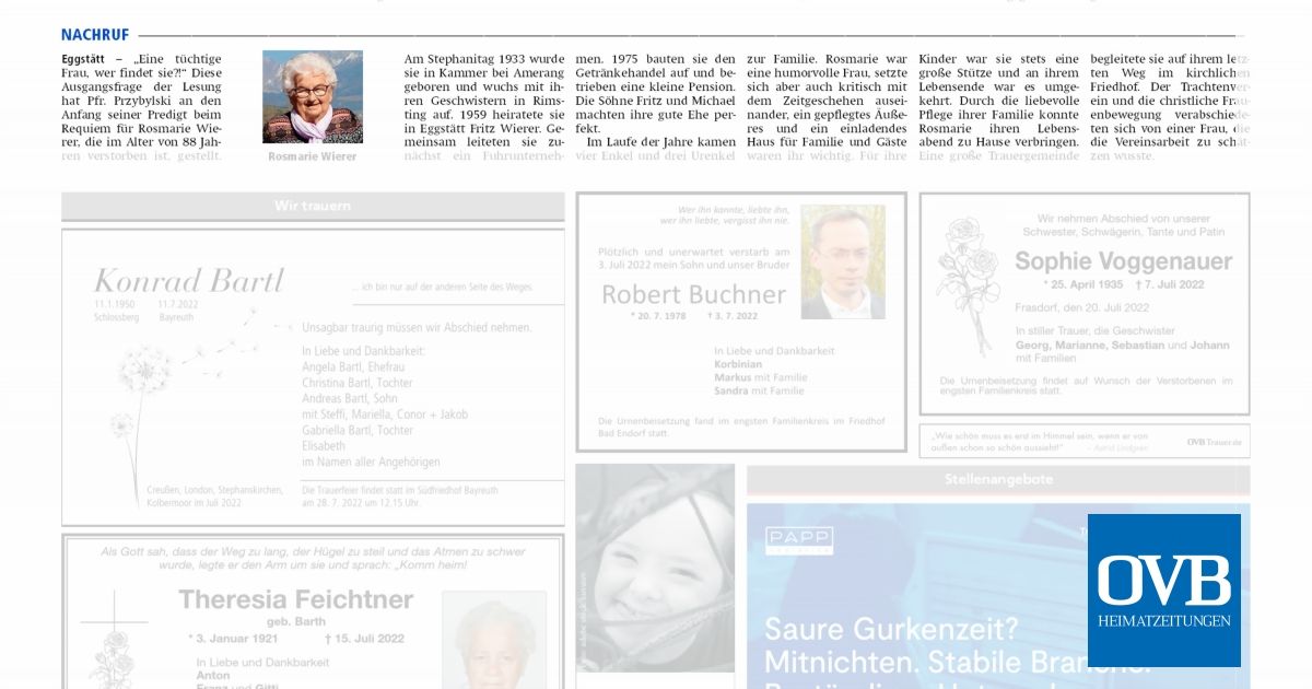 Nachruf - OVB Heimatzeitungen