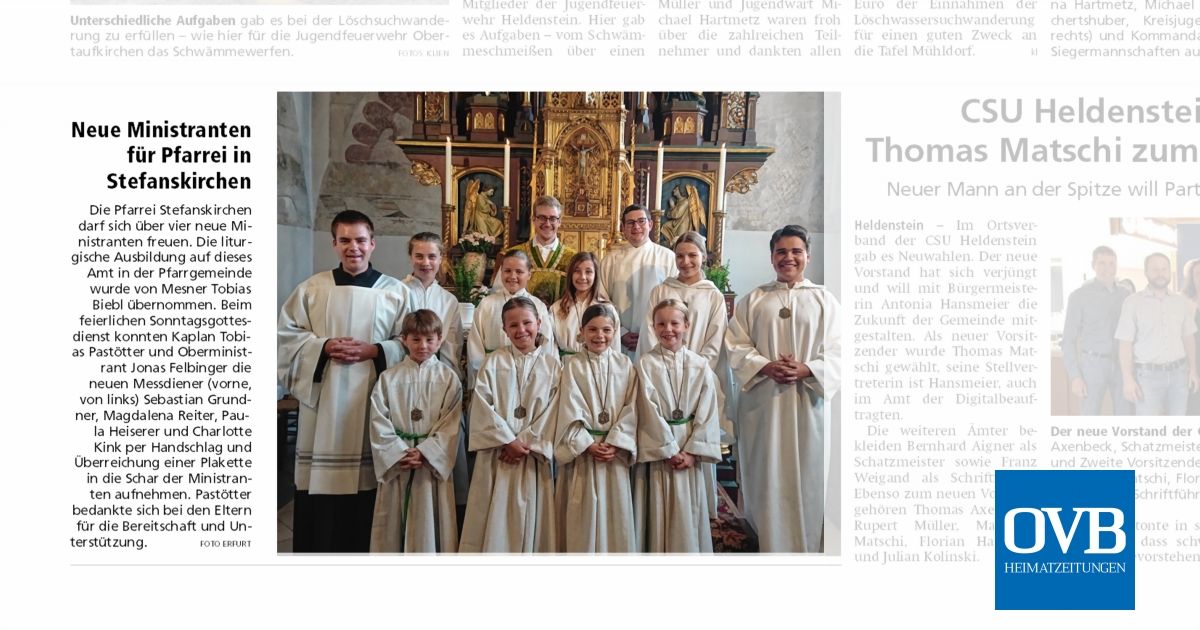 Neue Ministranten für Pfarrei in Stefanskirchen - OVB Heimatzeitungen