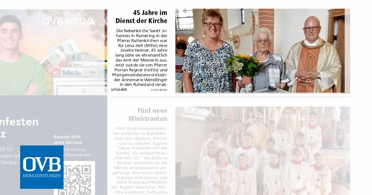 45 Jahre imDienst der Kirche - OVB Heimatzeitungen