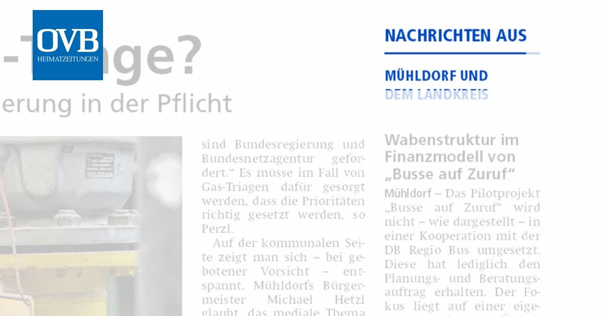 Nachrichten aus - OVB Heimatzeitungen