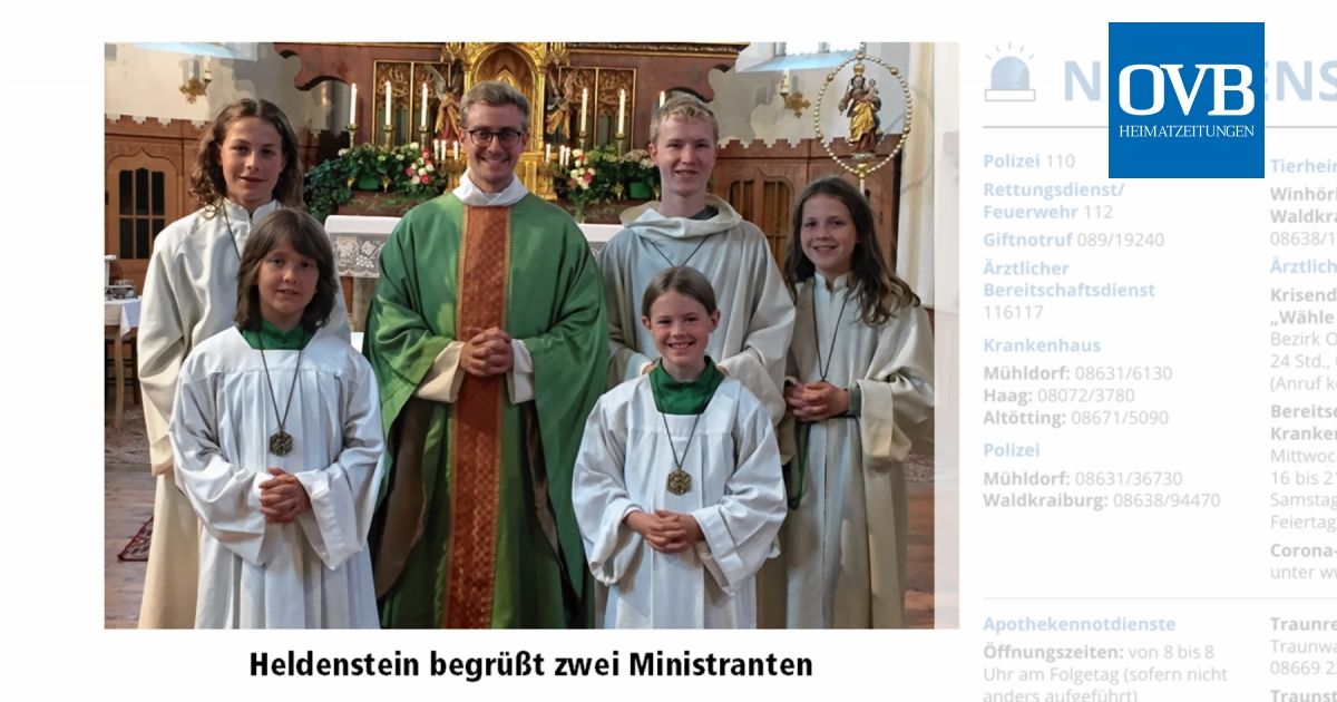 Heldenstein begrüßt zwei Ministranten - OVB Heimatzeitungen