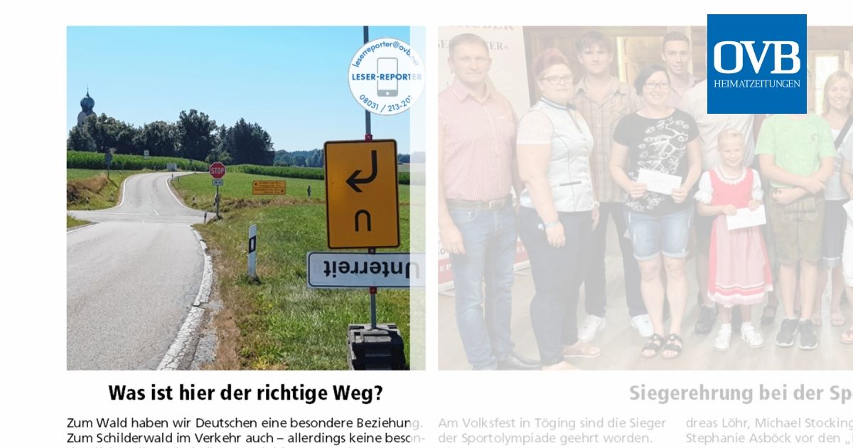 Was ist hier der richtige Weg? - OVB Heimatzeitungen