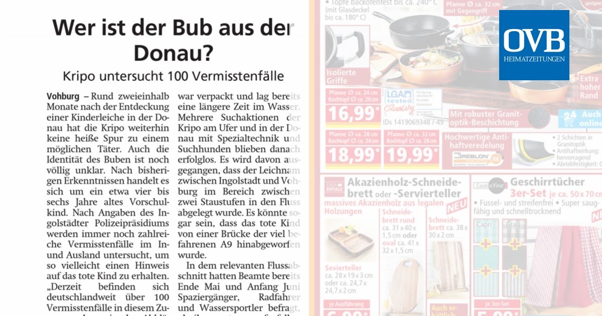Wer ist der Bub aus der Donau? - OVB Heimatzeitungen