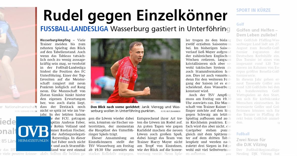 Rudel gegen Einzelkönner - OVB Heimatzeitungen