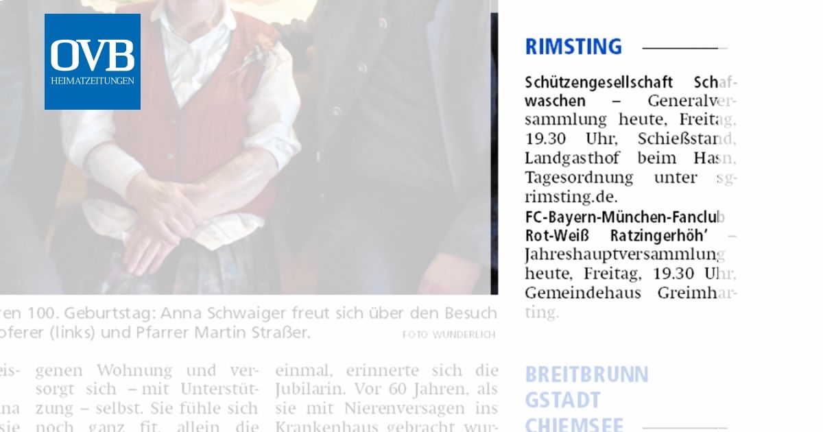 rimsting - OVB Heimatzeitungen