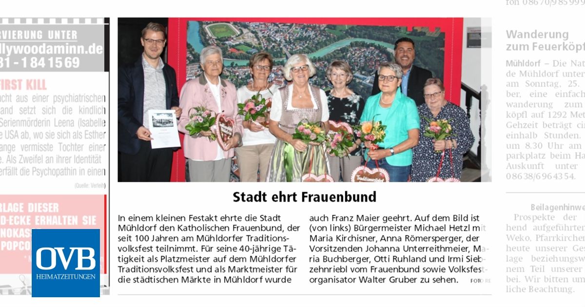 Stadt ehrt Frauenbund - OVB Heimatzeitungen