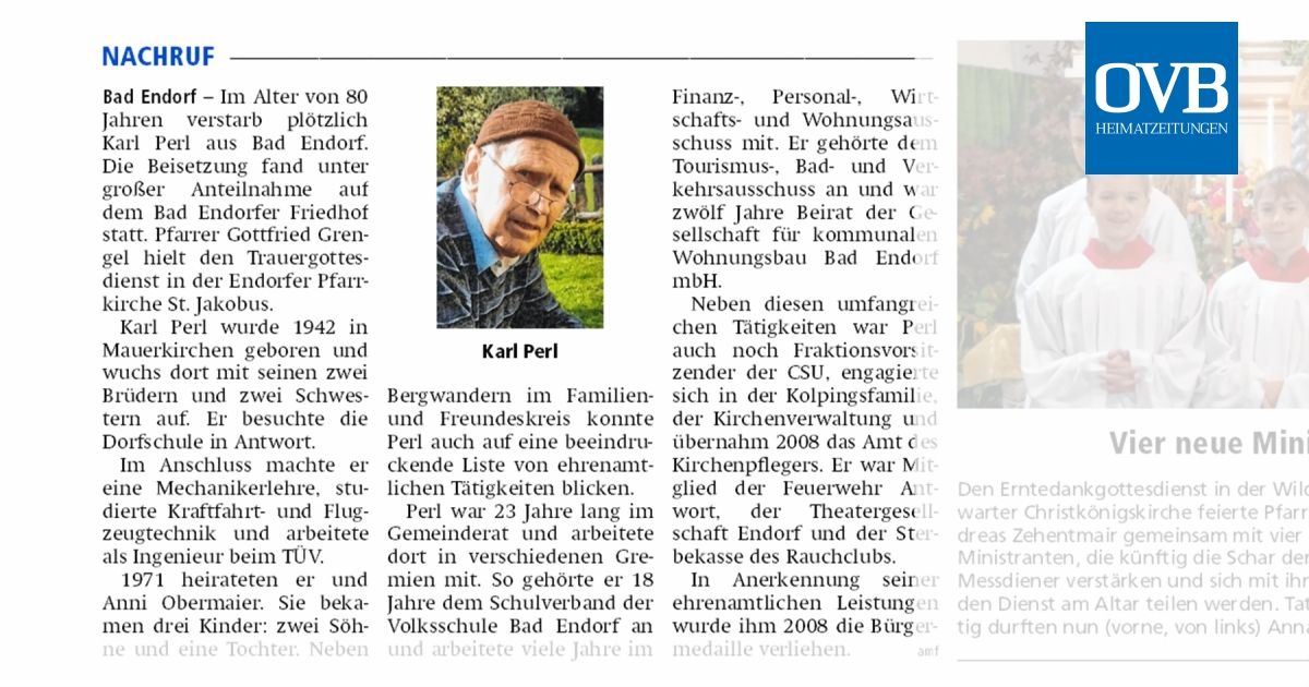 Nachruf - OVB Heimatzeitungen