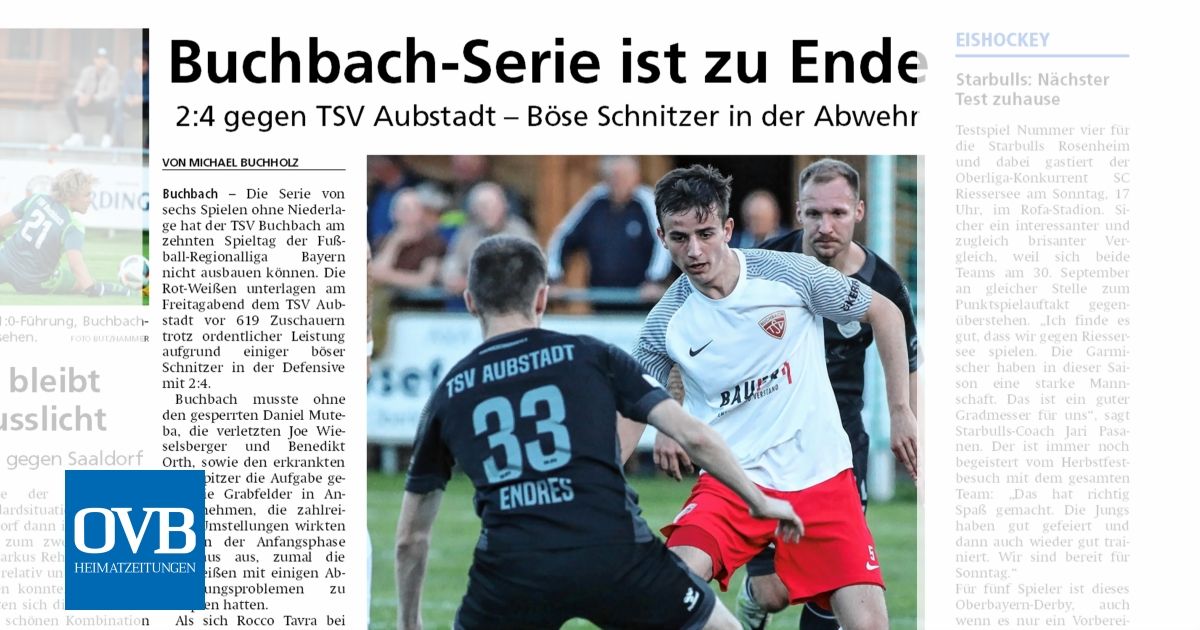 Buchbach-Serie ist zu Ende - OVB Heimatzeitungen