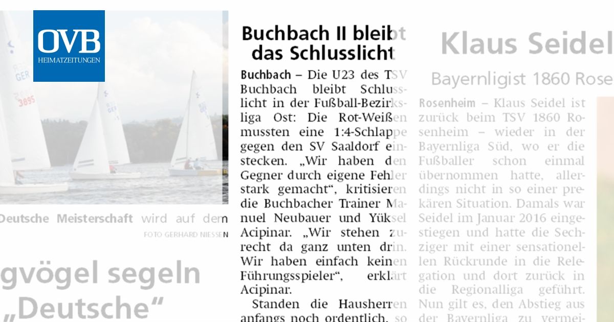Buchbach II bleibt das Schlusslicht - OVB Heimatzeitungen