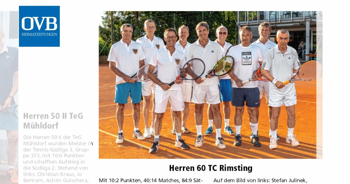Herren 60 TC Rimsting - OVB Heimatzeitungen