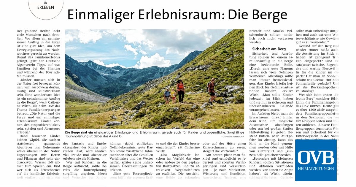 Einmaliger Erlebnisraum: Die Berge - OVB Heimatzeitungen