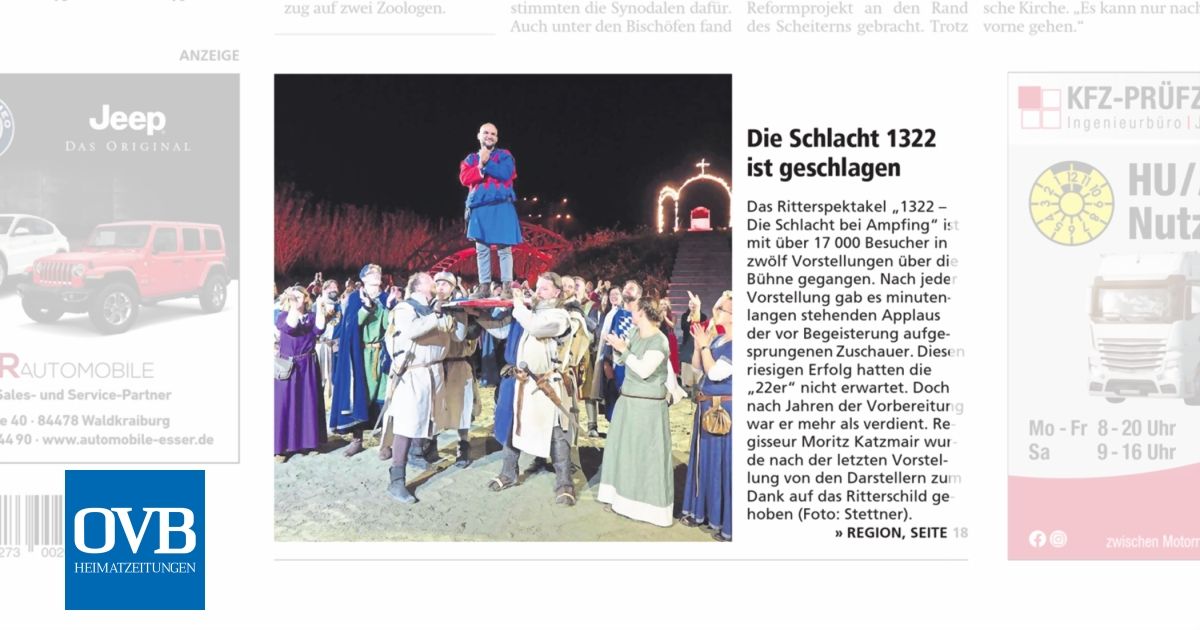 Die Schlacht 1322 ist geschlagen - OVB Heimatzeitungen