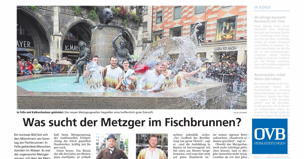 Was sucht der Metzger im Fischbrunnen? - OVB Heimatzeitungen