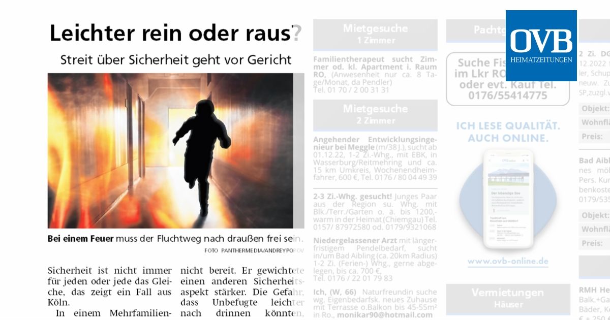 Leichter rein oder raus? - OVB Heimatzeitungen