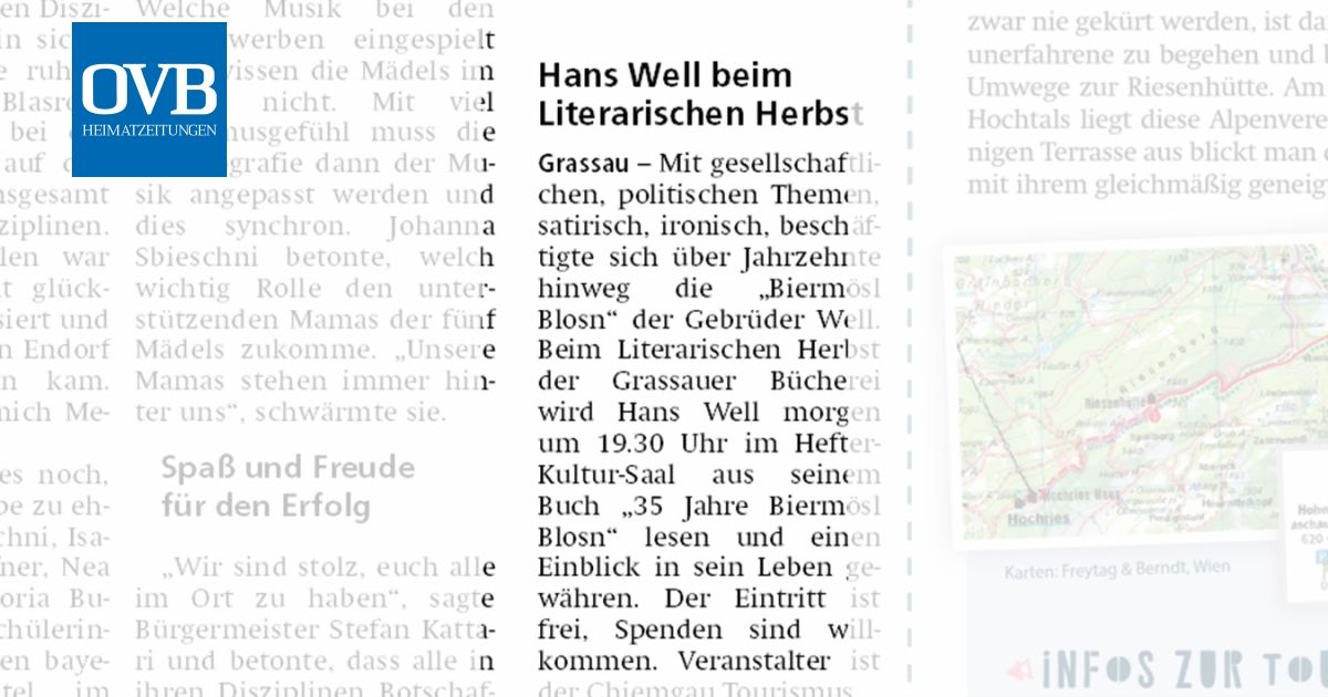 Hans Well beim Literarischen Herbst - OVB Heimatzeitungen