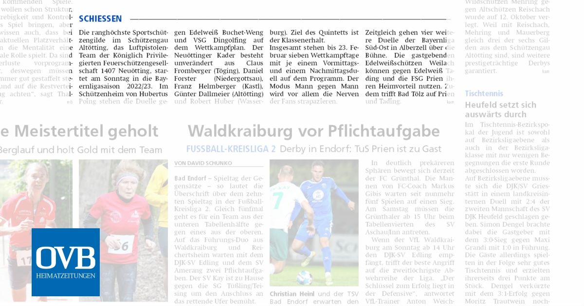 Schiessen - OVB Heimatzeitungen
