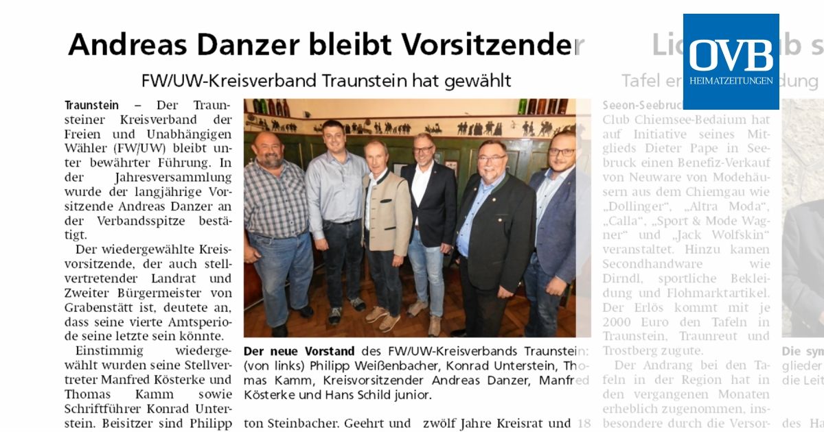 Andreas Danzer bleibt Vorsitzender - OVB Heimatzeitungen