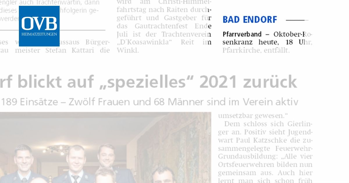 Bad Endorf - OVB Heimatzeitungen