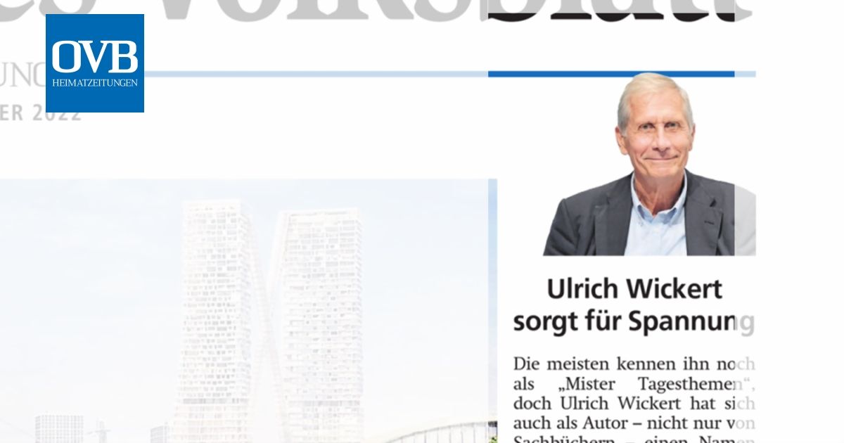 Ulrich Wickert sorgt für Spannung - OVB Heimatzeitungen