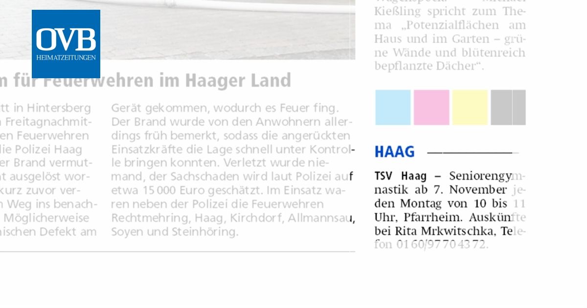 Haag - OVB Heimatzeitungen