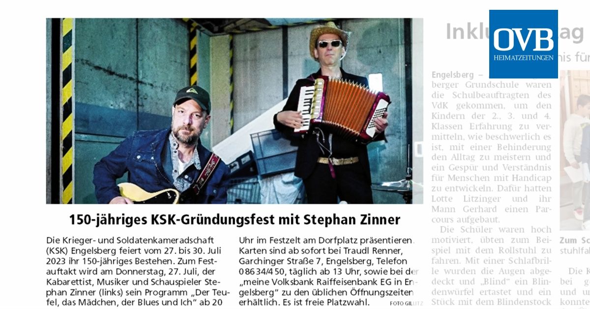150-jähriges KSK-Gründungsfest mit Stephan Zinner - OVB Heimatzeitungen