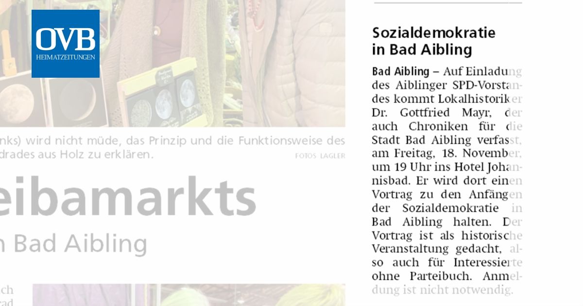 Sozialdemokratie in Bad Aibling - OVB Heimatzeitungen