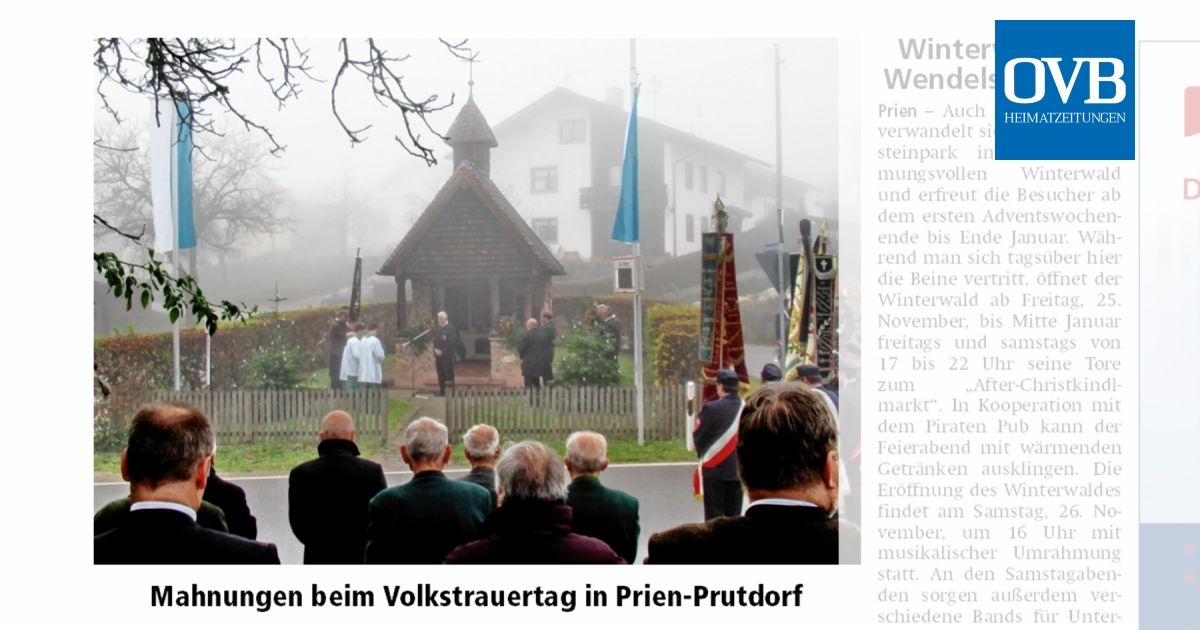 Mahnungen beim Volkstrauertag in Prien-Prutdorf - OVB Heimatzeitungen