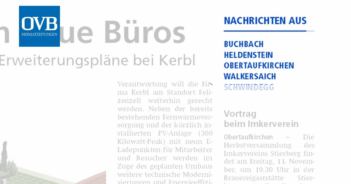 Nachrichten aus - OVB Heimatzeitungen