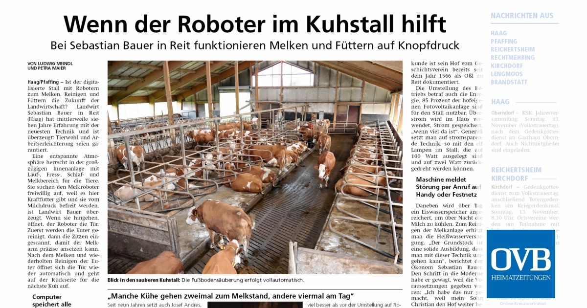 Wenn der Roboter im Kuhstall hilft - OVB Heimatzeitungen