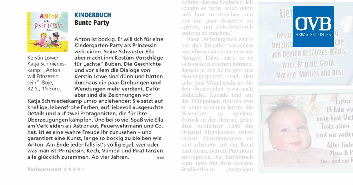 KINDERBUCH Bunte Party - OVB Heimatzeitungen