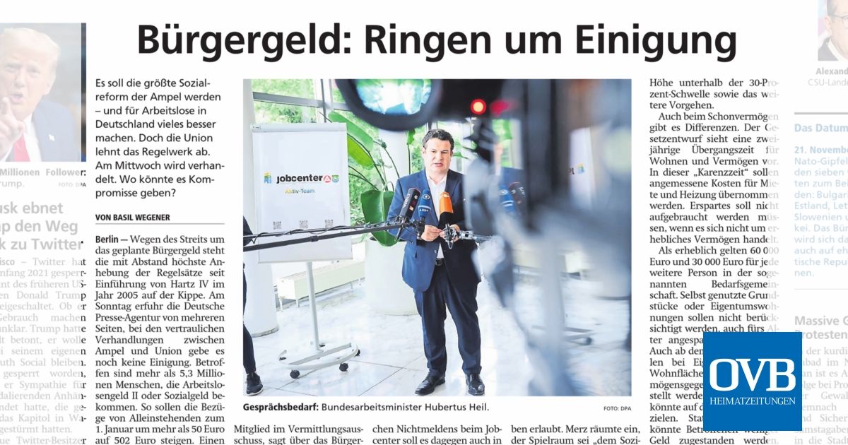 Bürgergeld: Ringen um Einigung - OVB Heimatzeitungen