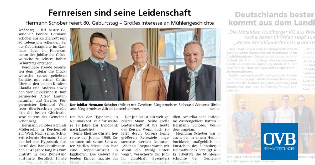 Fernreisen sind seine Leidenschaft - OVB Heimatzeitungen
