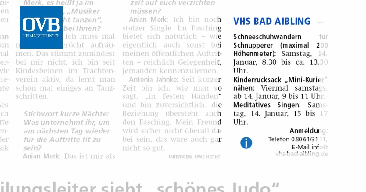 Vhs Bad Aibling - OVB Heimatzeitungen
