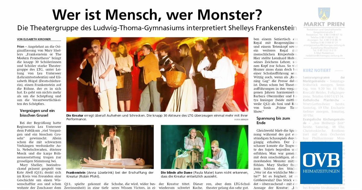 Wer ist Mensch, wer Monster? - OVB Heimatzeitungen